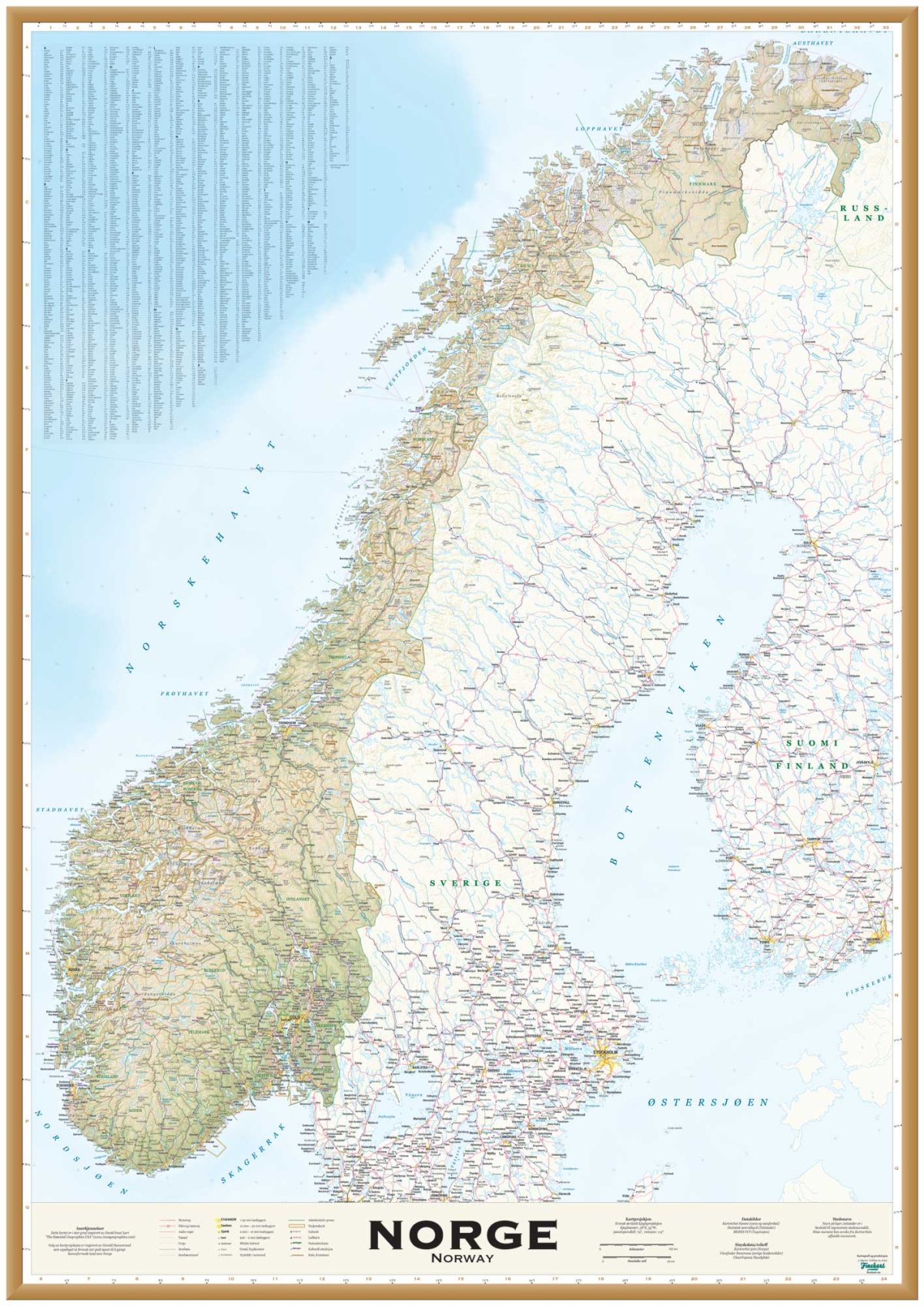 Norgeskart A0 - Nasjonale kart - Finekart