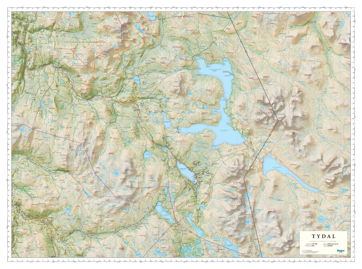 Tydal - Hyttekart - Finekart