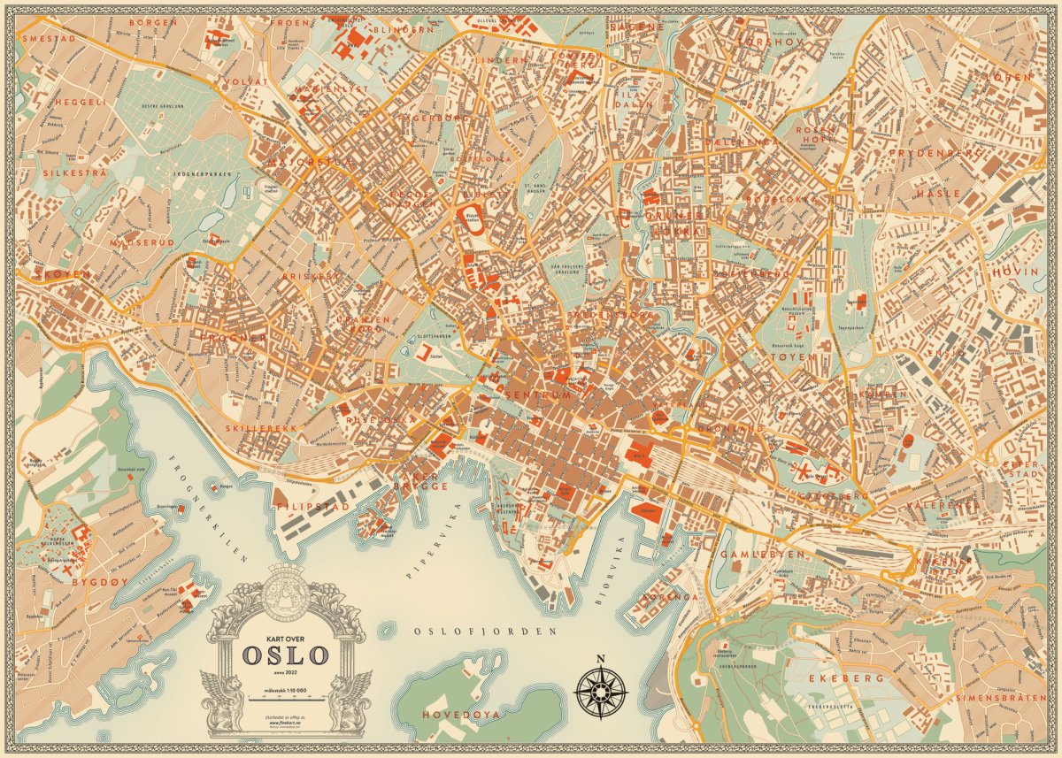 Oslo retro - Retrokart - Finekart